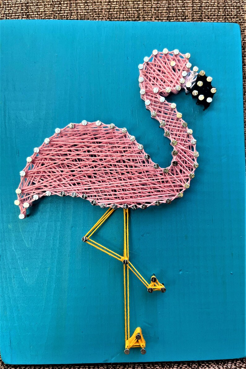 Pink Flamingo String Art Flamingo Decor Summer String Art - Etsy