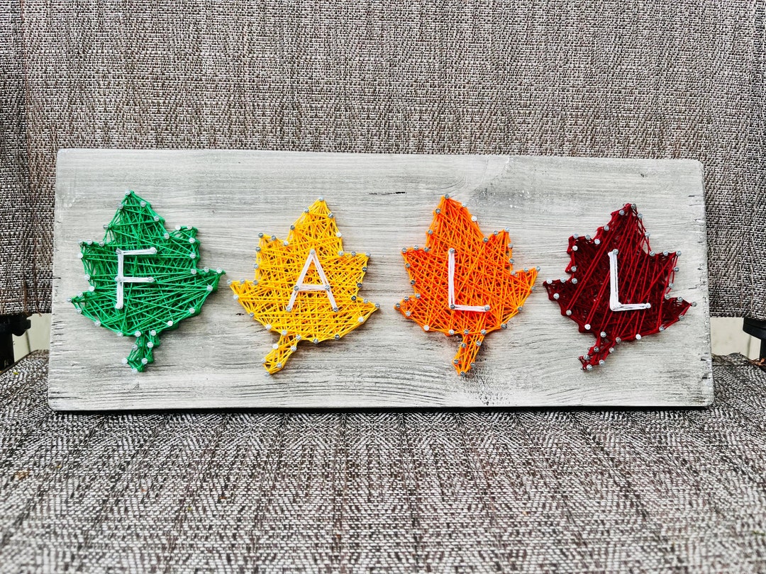 FALL Leaves String Art, Fall Decor, Autum String Art, Autum Decor, Fall ...