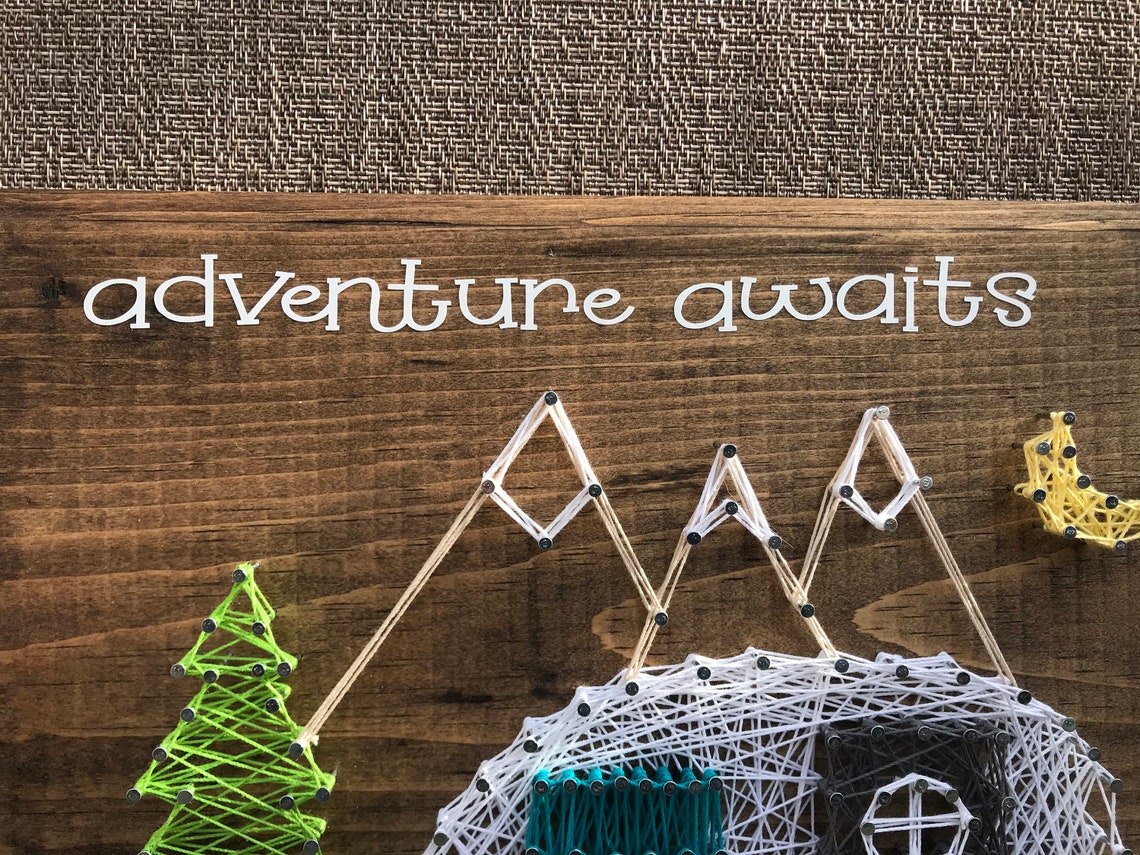 Adventure Awaits Vintage Blue Camper Decor Retro Camper - Etsy