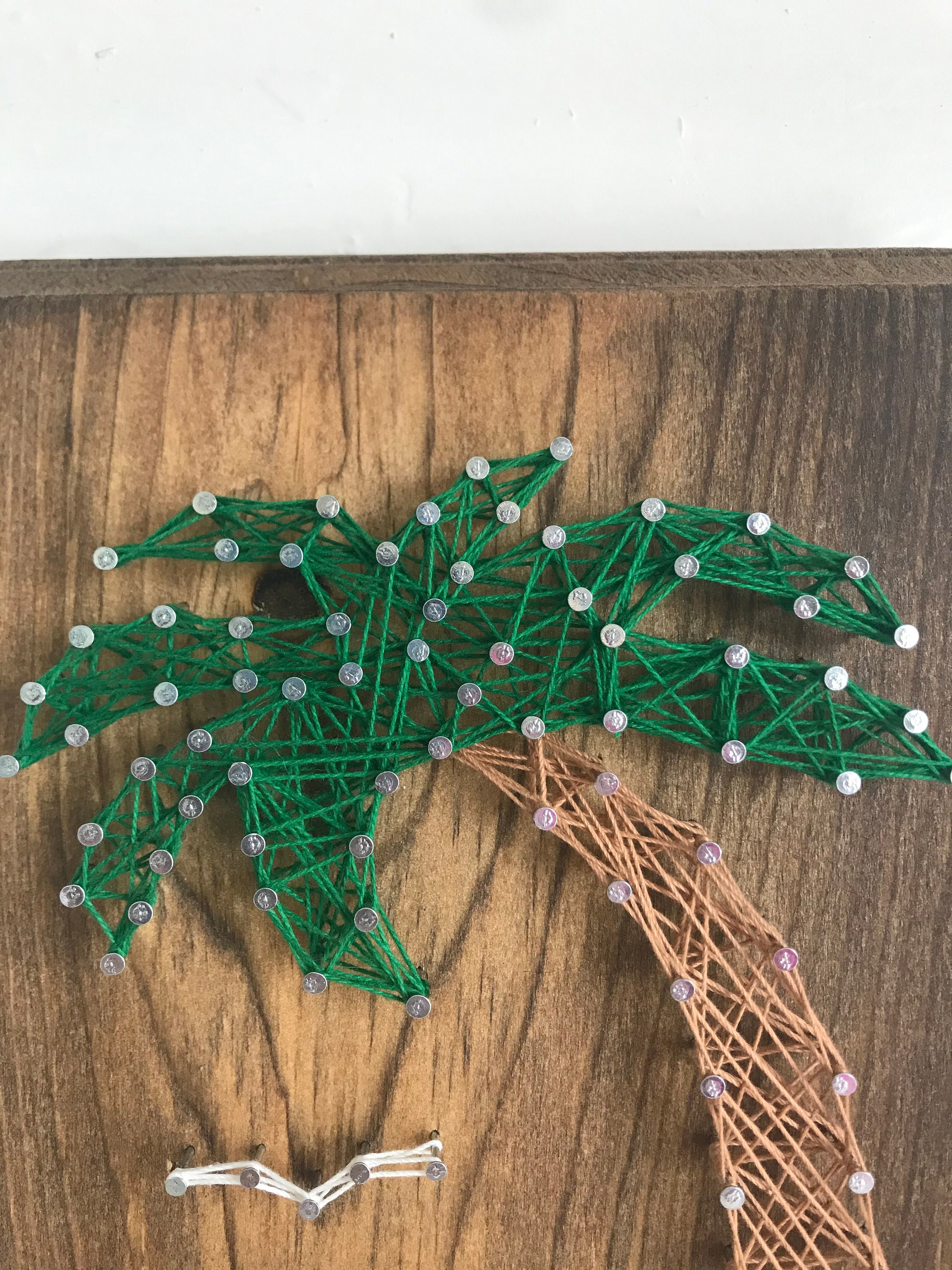 Palm Tree Beach Decor Palm Tree Sign String Art Wood | Etsy