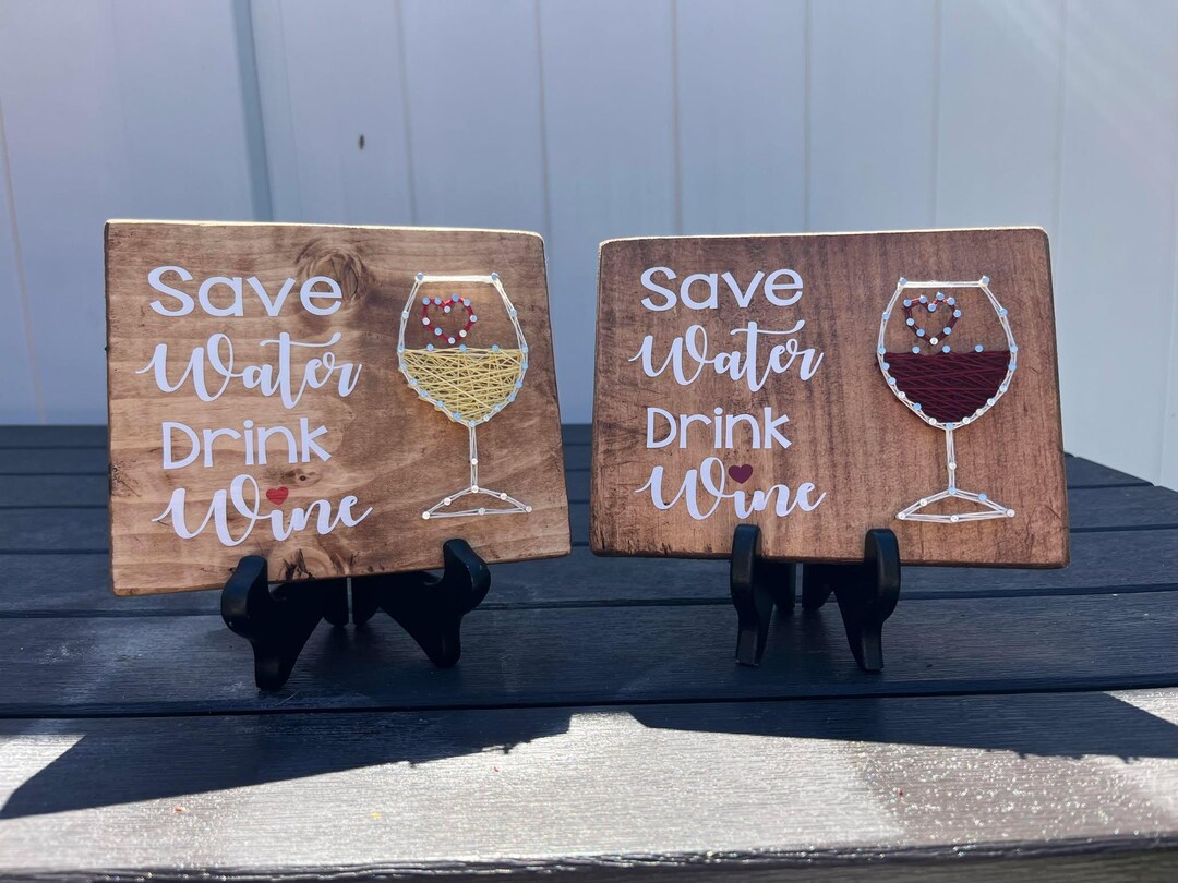 Save Water Drink Wine String Art, Wine String Art, Wine Lovers Decor ...