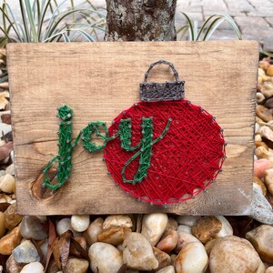 Joy Christmas Ornament String Art, Holiday String Art, Christmas Decor ...