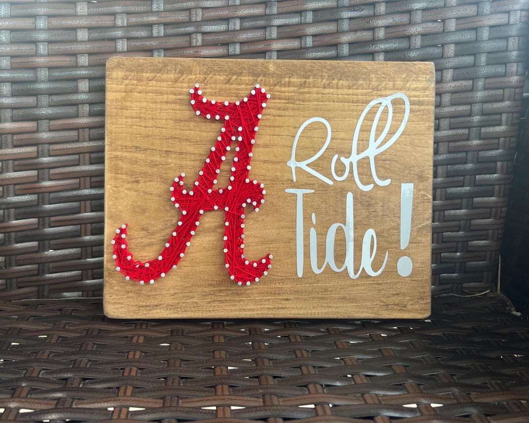 Roll Tide Alabama String Art, University of Alabama String Art, Crimson ...