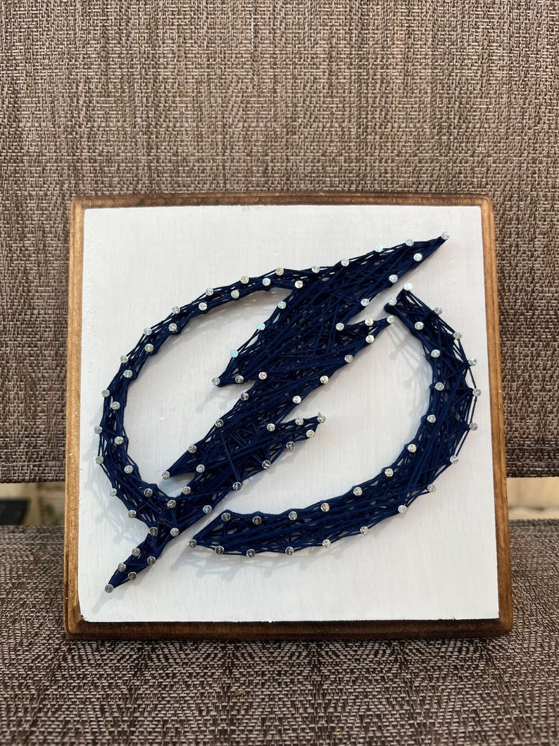 Tampa Bay Lightning Bolt Logo String Art Lightning Fan Decor - Etsy