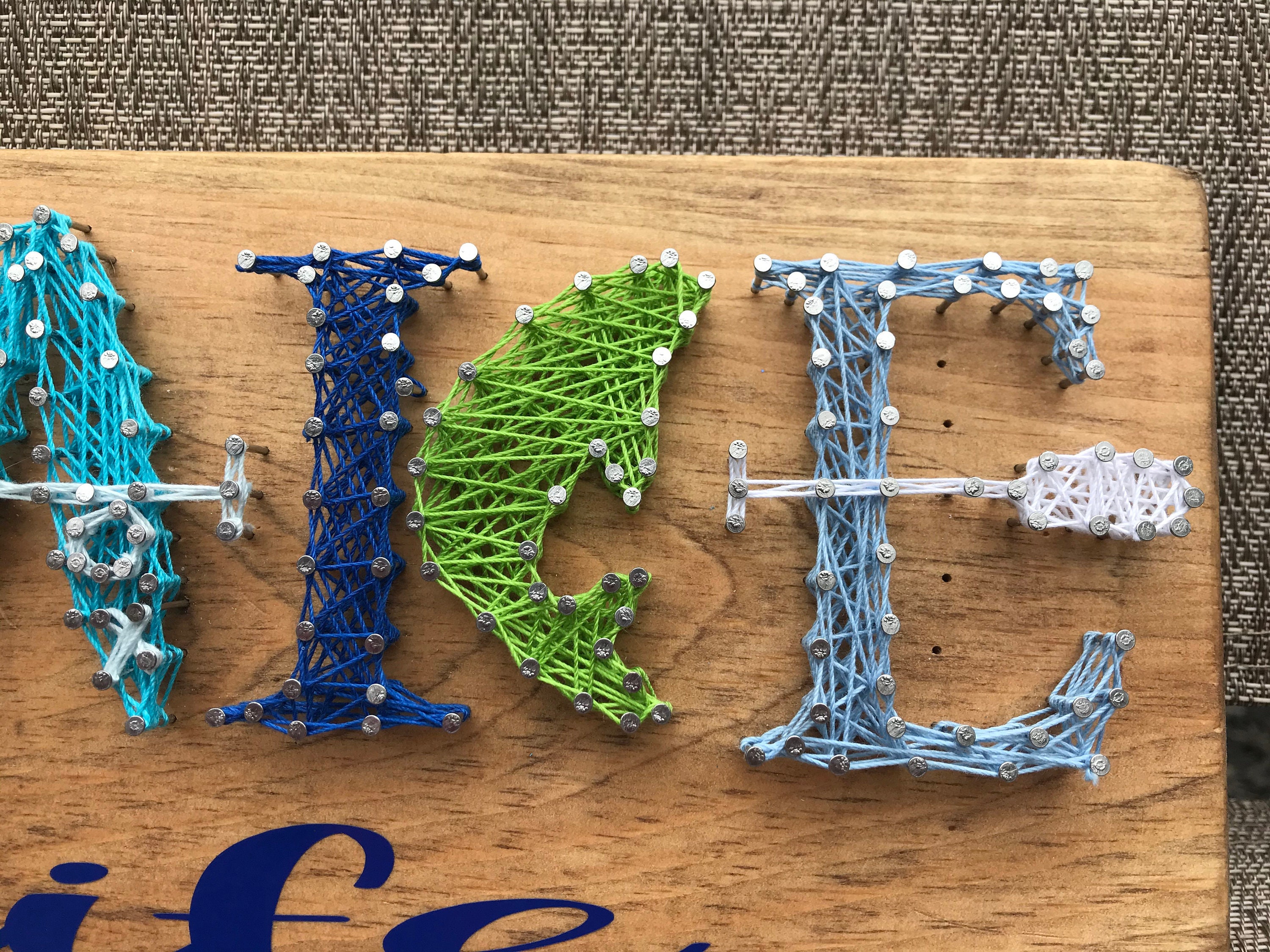 LAKE LIFE String Art Lake Decor Lake Sign Fish String Art - Etsy