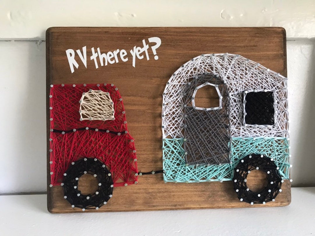 Made to Order: RV There Yet? Vintage Rv Retro Camper Sign, Rv Decor ...