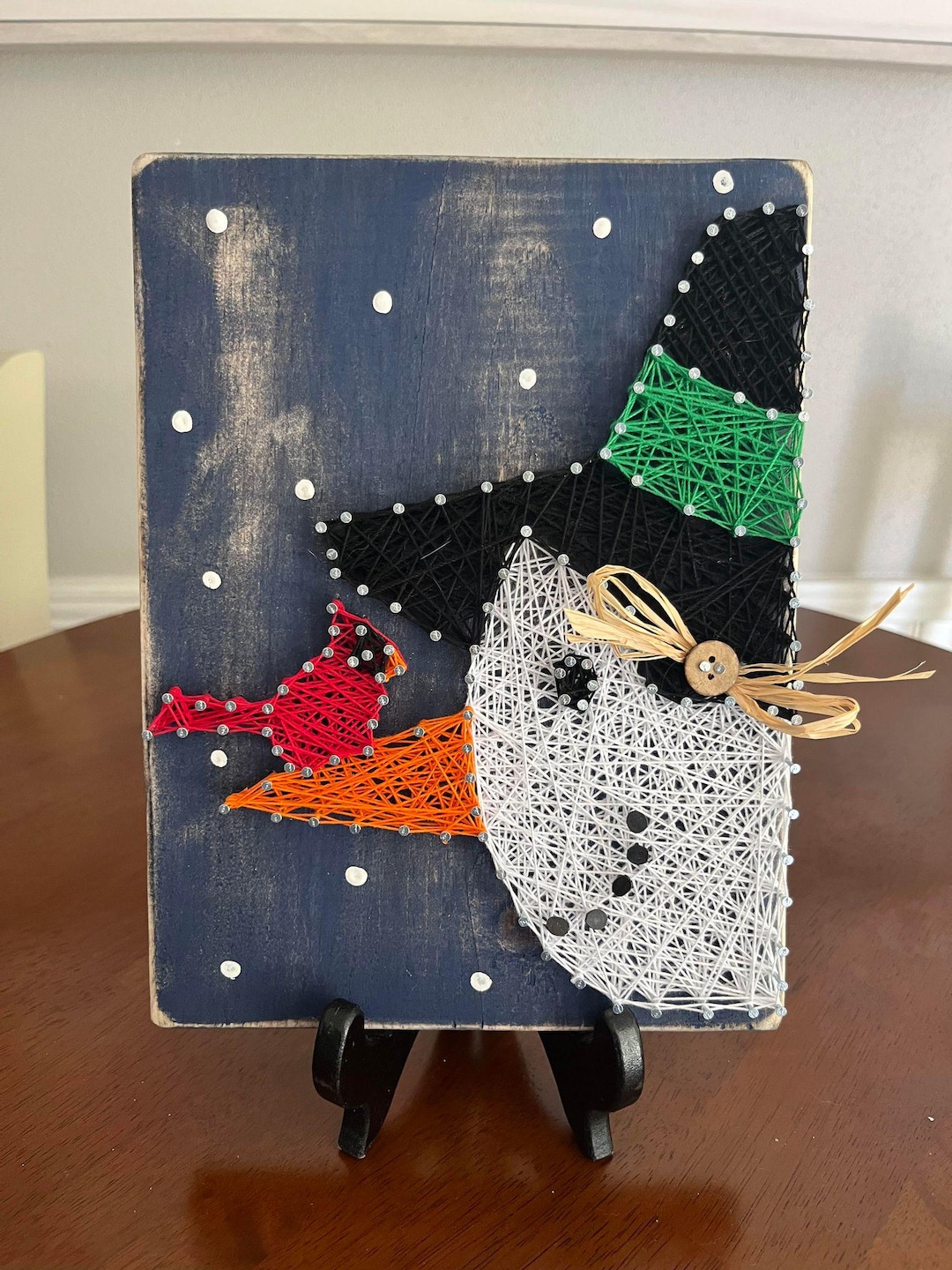 Snowman & Cardinal String Art, Snowman Decor, Cardinal String Art ...