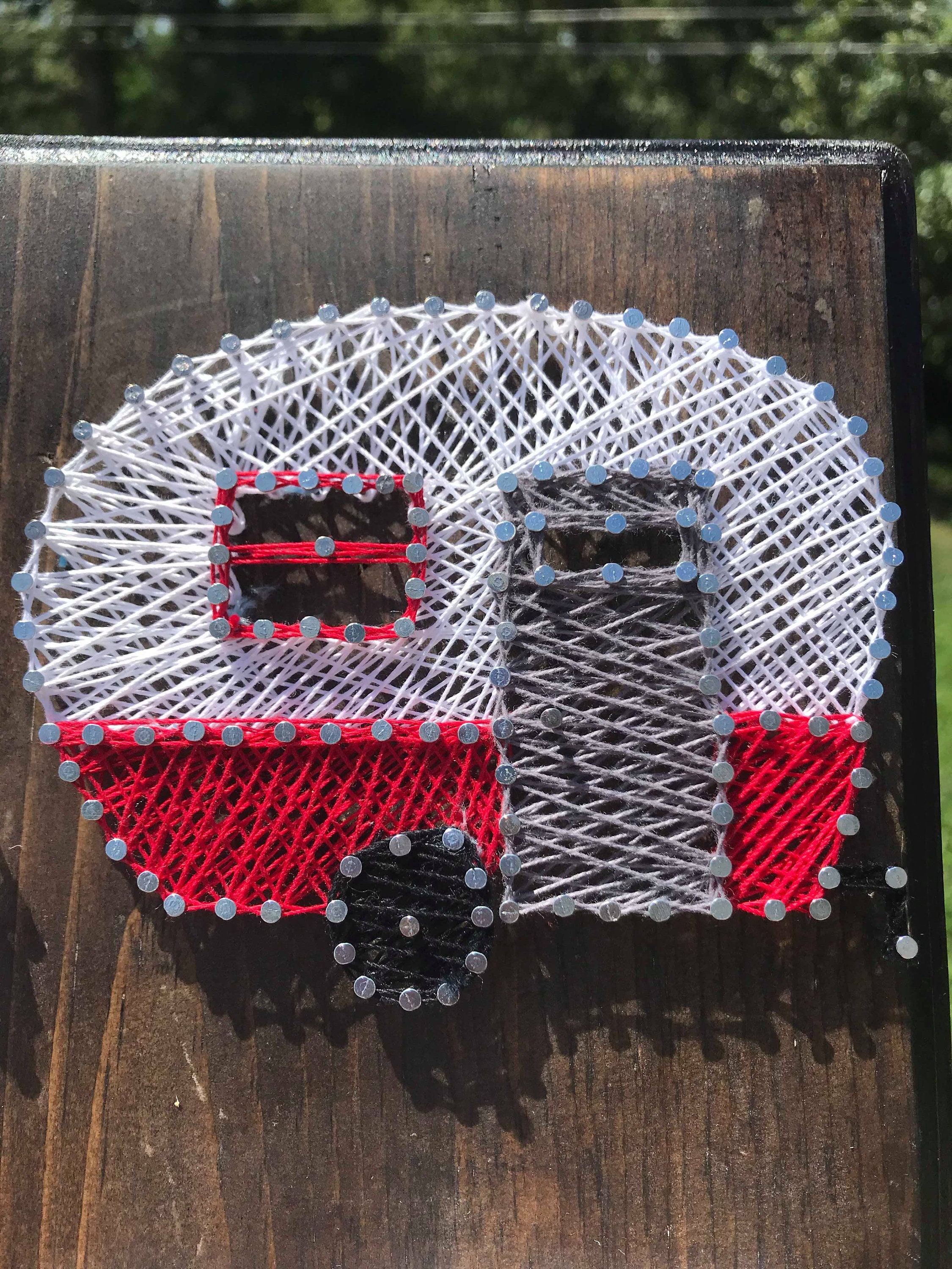 Made to Order: Love With Red Retro Vintage Camper RV Wood Sign | Etsy