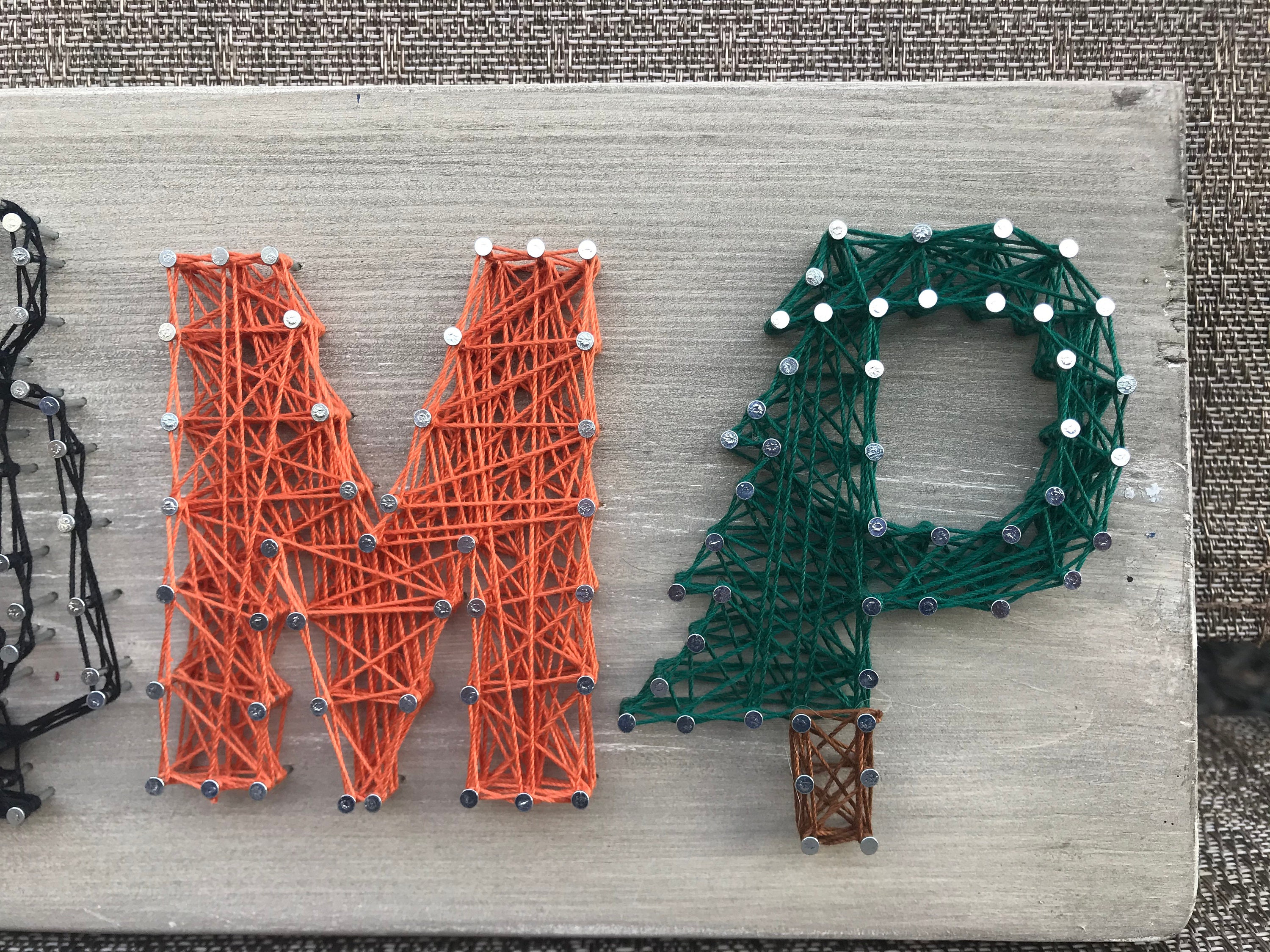 CAMP Wood String Art With Lantern and Pine Tree Camping Sign - Etsy