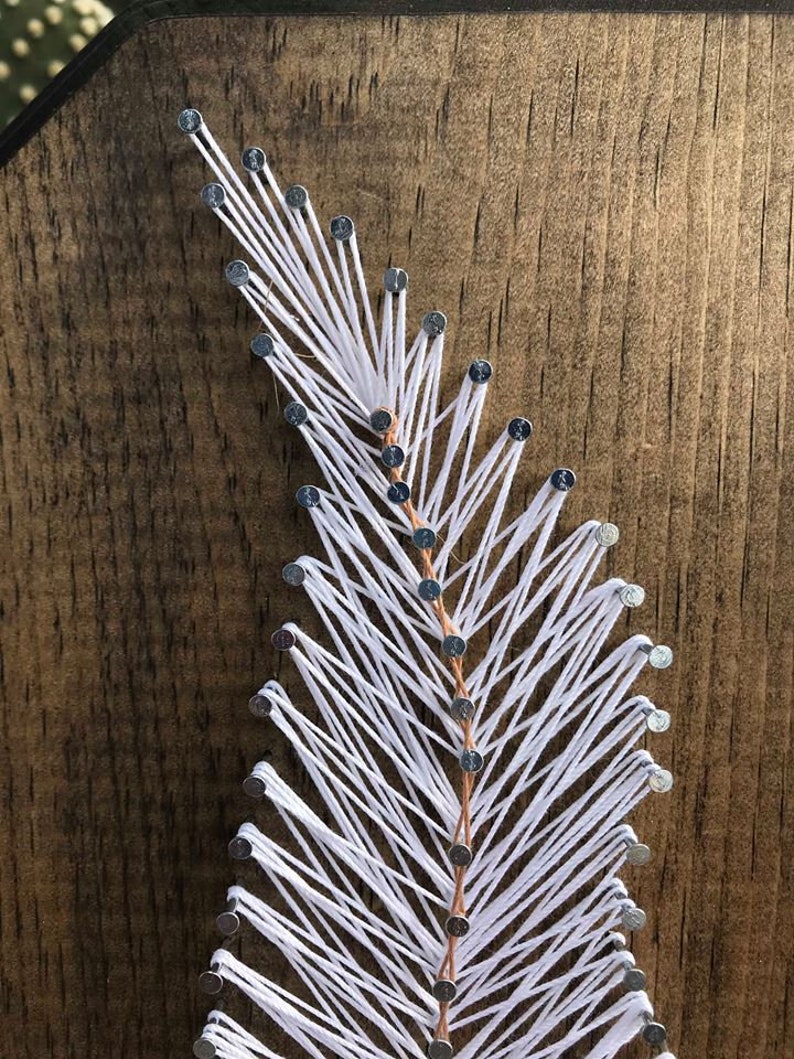 Feather String Art Feather Sign Feather Decor Feather Wall | Etsy