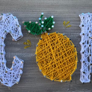 Welcome W/ Lemon String Art, Welcome Sign, Lemon Decor, Lemon Sign ...