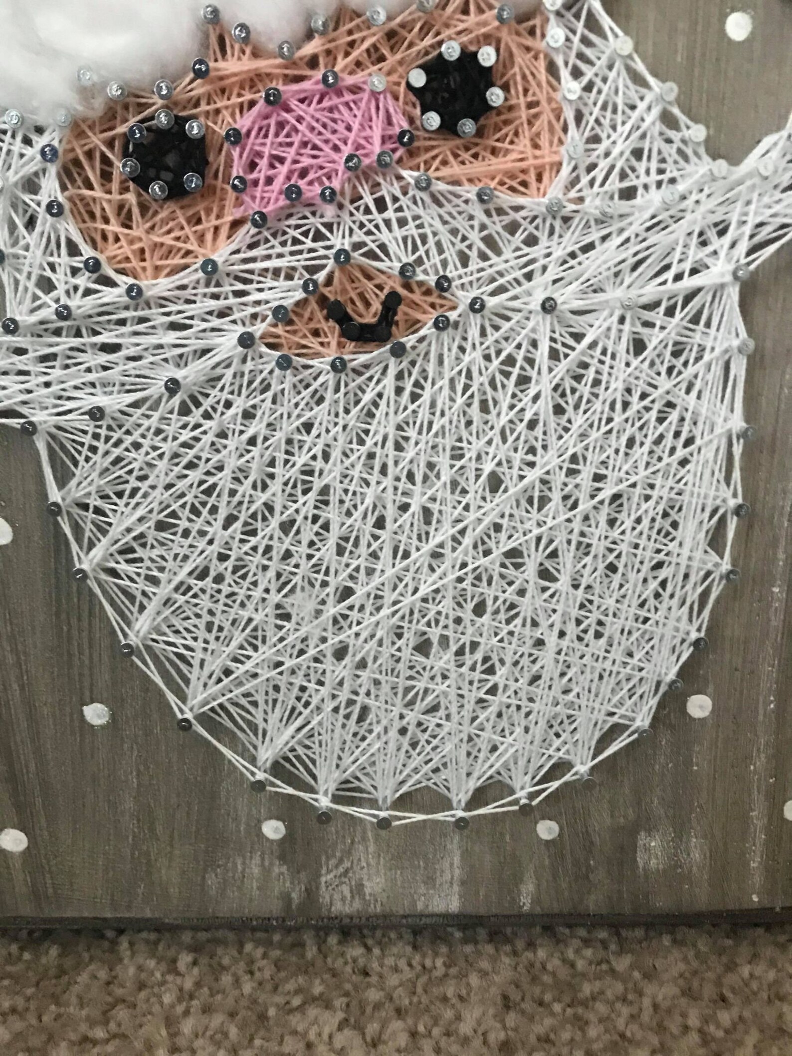 Santa String Art, Ho Ho HO String Art, Christmas String Art, Holiday ...