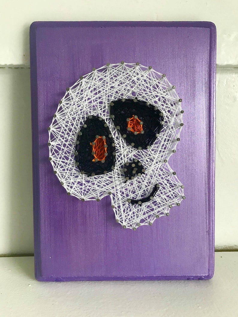 Halloween Spooky Skull Sign, Halloween String Art, Skull Decor, Day of ...
