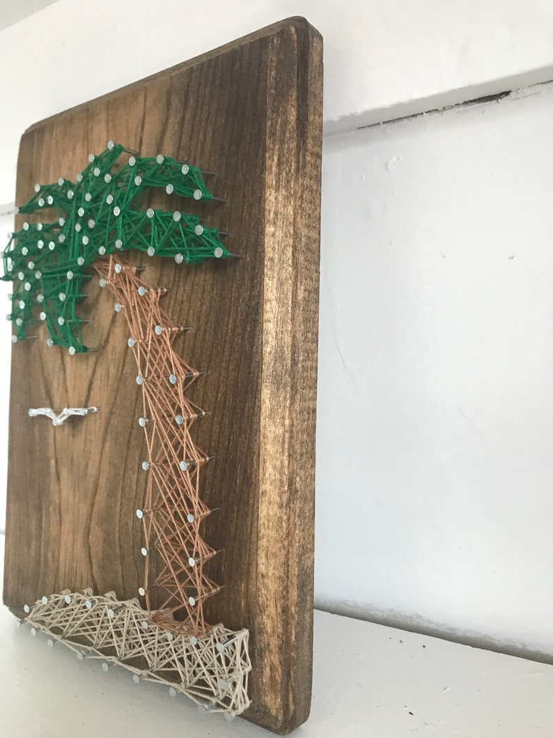Palm Tree Beach Decor Palm Tree Sign String Art Wood | Etsy