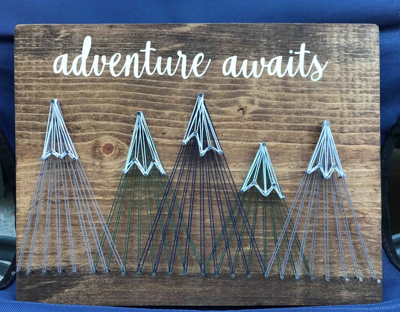 Adventure Awaits Sign Mountains Decor Camping Decor - Etsy