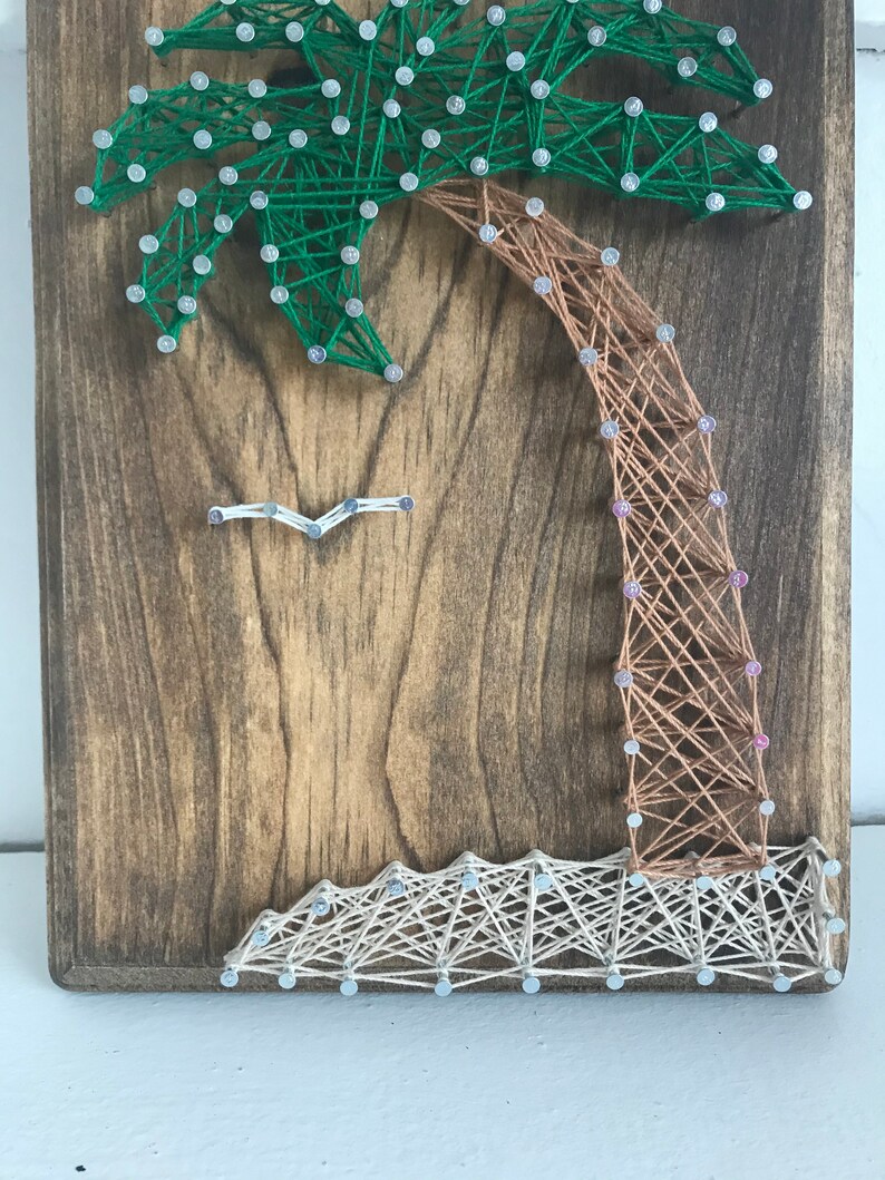 Palm Tree Beach Decor Palm Tree Sign String Art Wood - Etsy