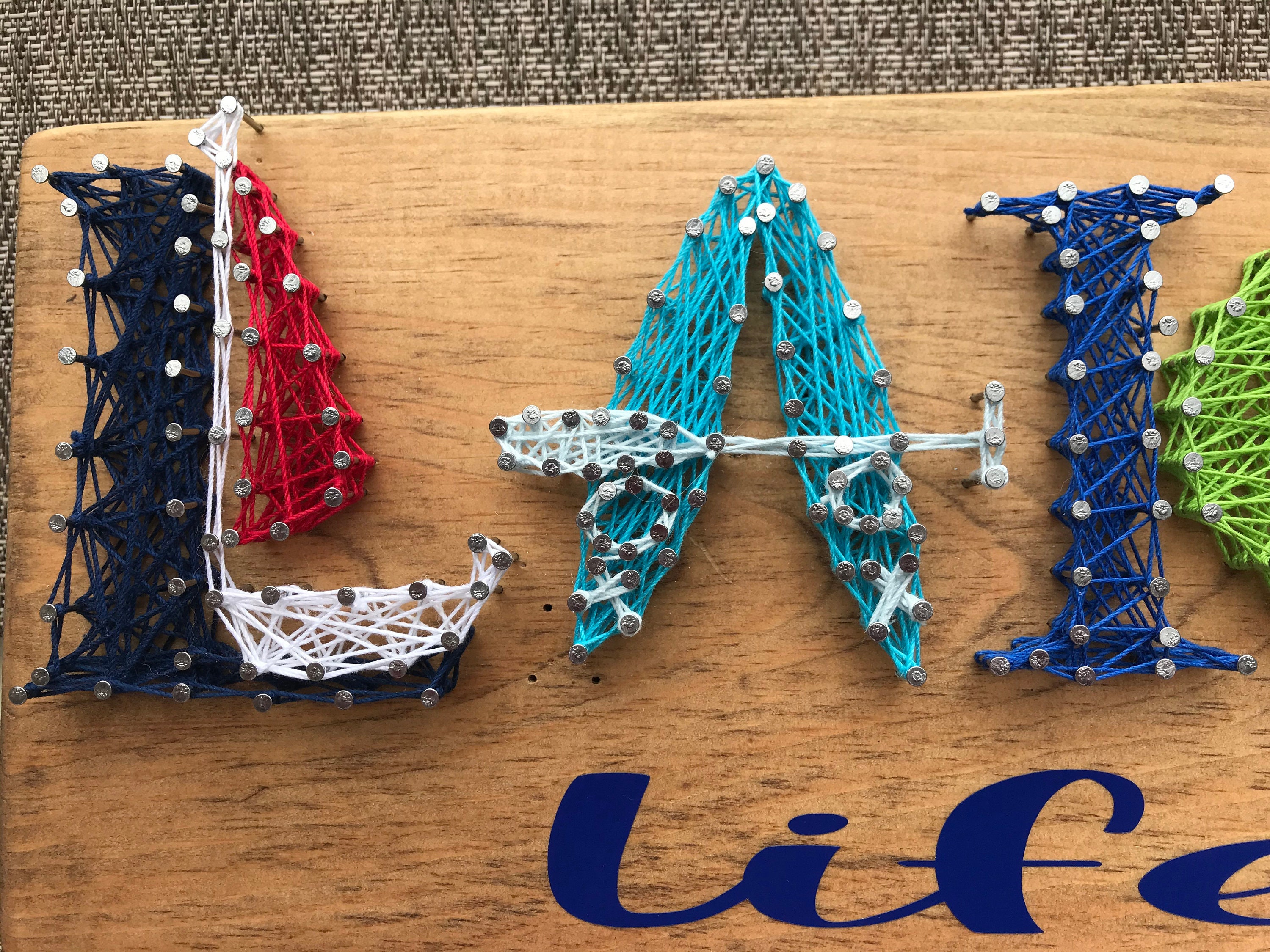 LAKE LIFE String Art Lake Decor Lake Sign Fish String Art - Etsy