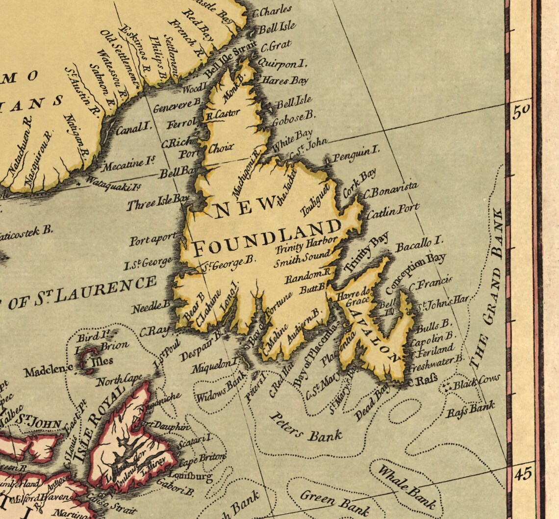 North America 1771 Vintage Map - Etsy