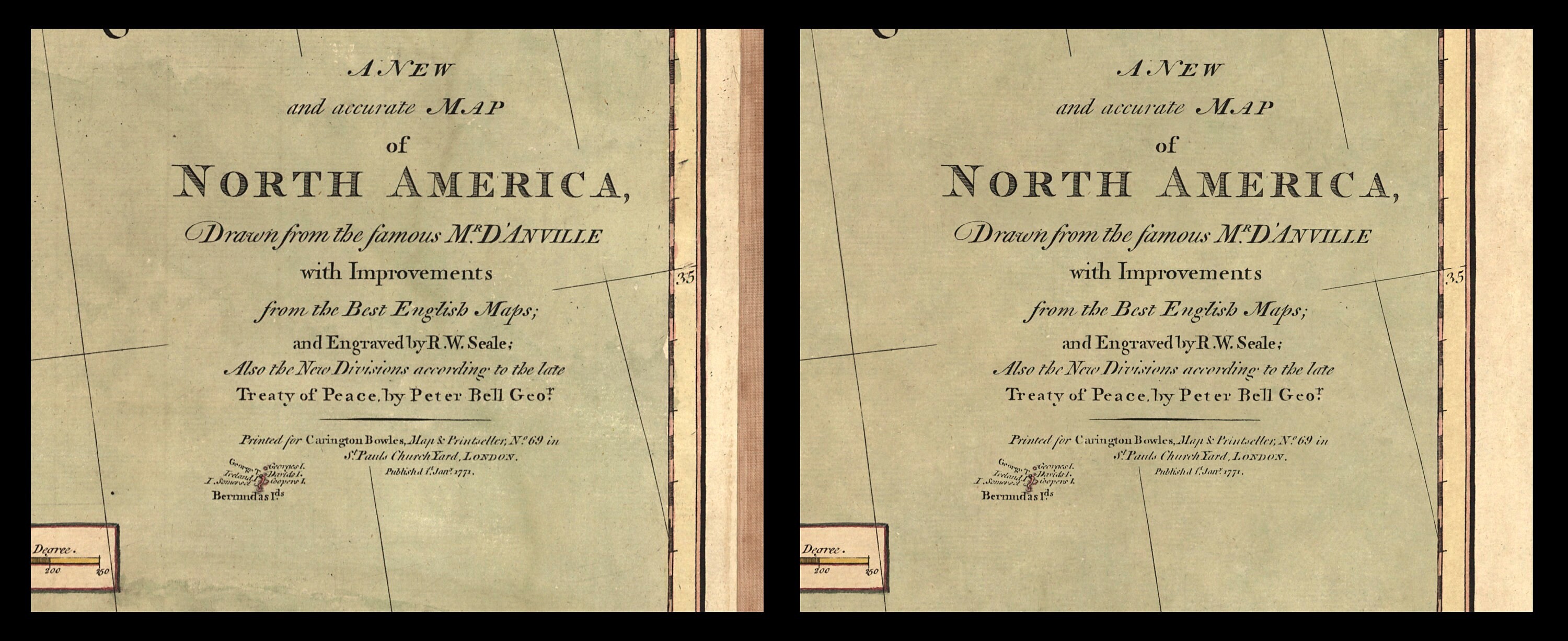 North America 1771 Vintage Map - Etsy