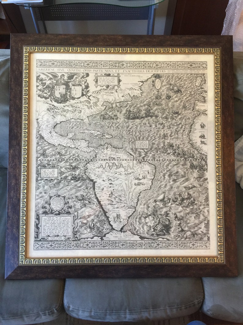 Americas 1562 Vintage Map - Etsy