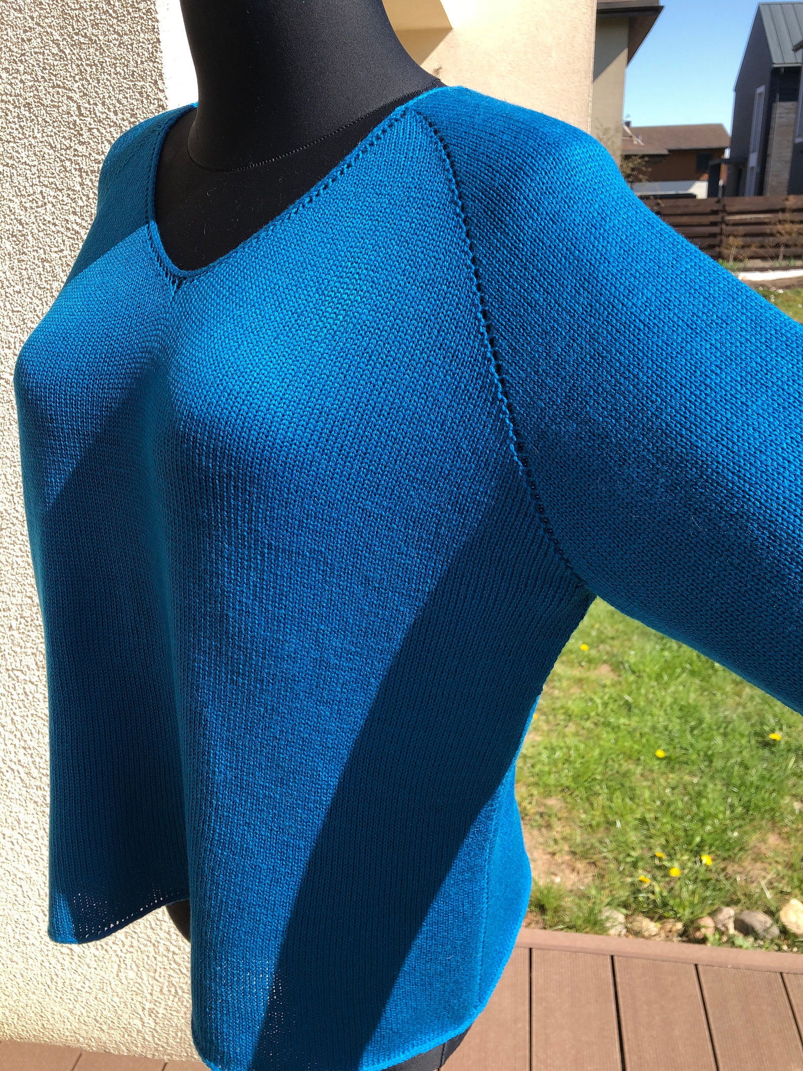 Knitting Machine Patterns Simple Raglan Sleeves Sweater PDF | Etsy