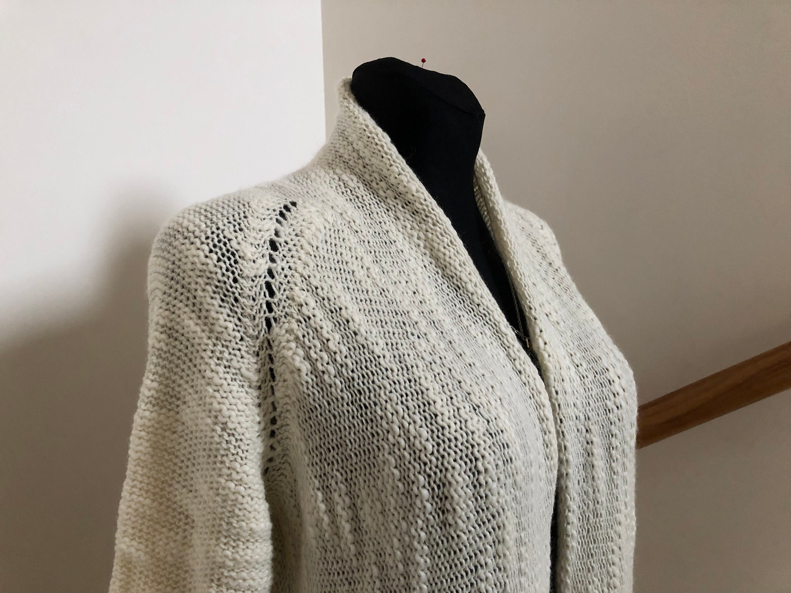 Bulky Knitting Machine PDF Pattern Cardigan Aria Unique Seams Video ...
