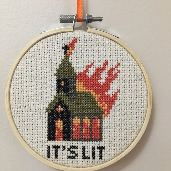 Church Cross Stitch - Etsy