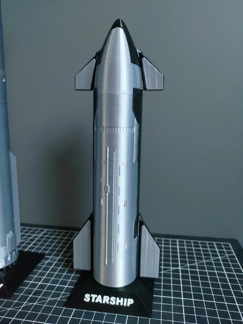 3d Printed Spacex Starship Spacecraft and Super Heavy Rocket 1/100 - Etsy