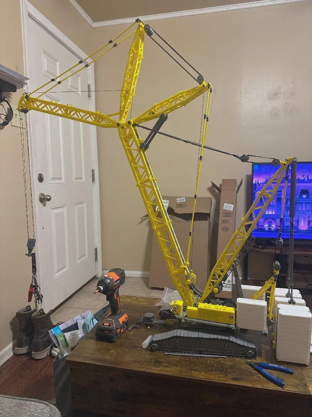 3d Printed LIEBHERR LR 13000 With Luffing Jib Lattice Boom Crawler ...