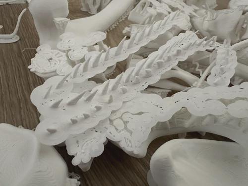 3D Printed Velociraptor Skeleton Model Dinosaur 1:1 Life Size Replica ...