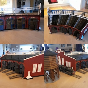3d Printed Train, Railway Depot, Roundhouse With 4 Stalls, HO SCALE - Etsy