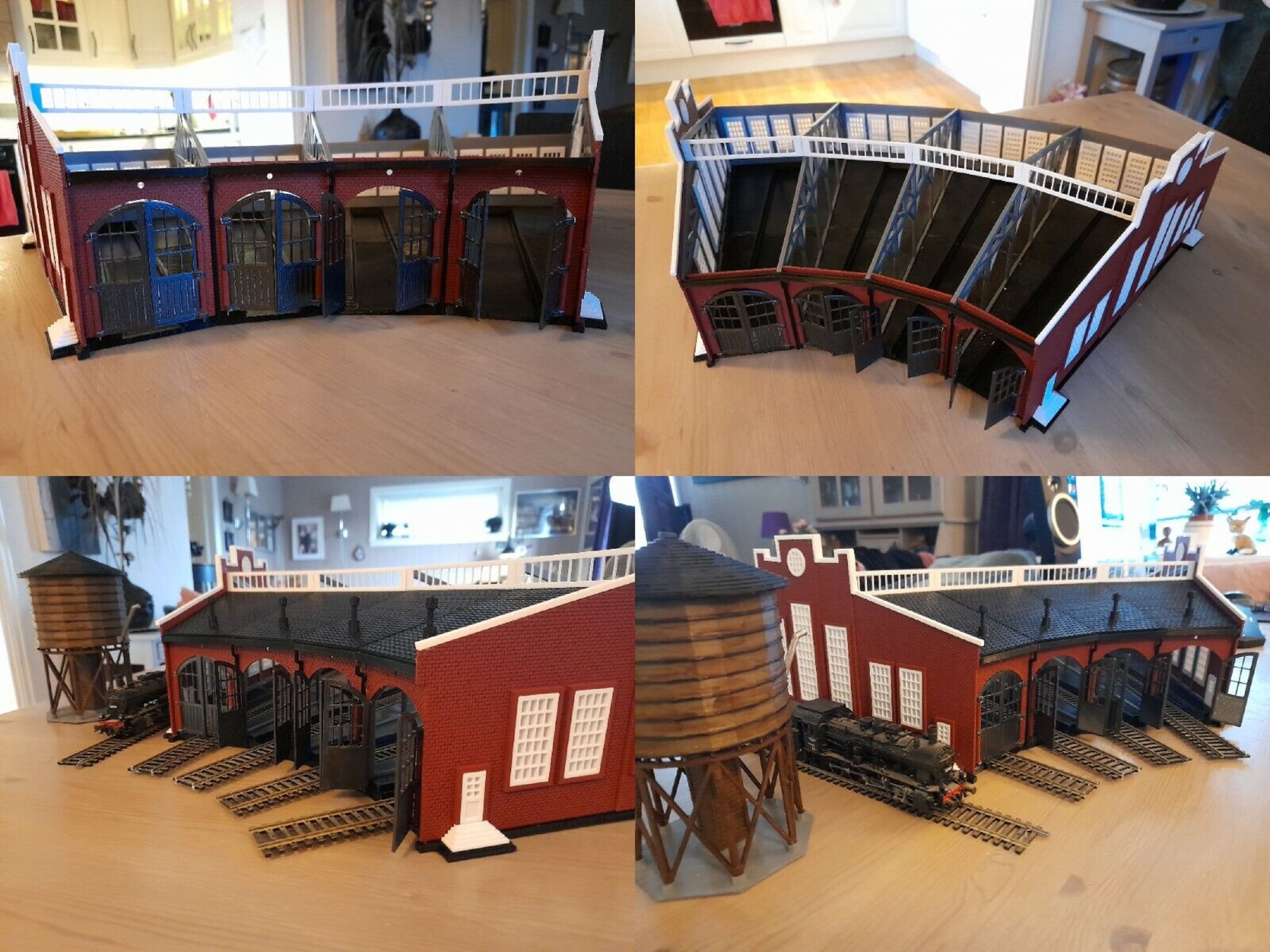 3d Printed Train, Railway Depot, Roundhouse With 4 Stalls, HO SCALE - Etsy