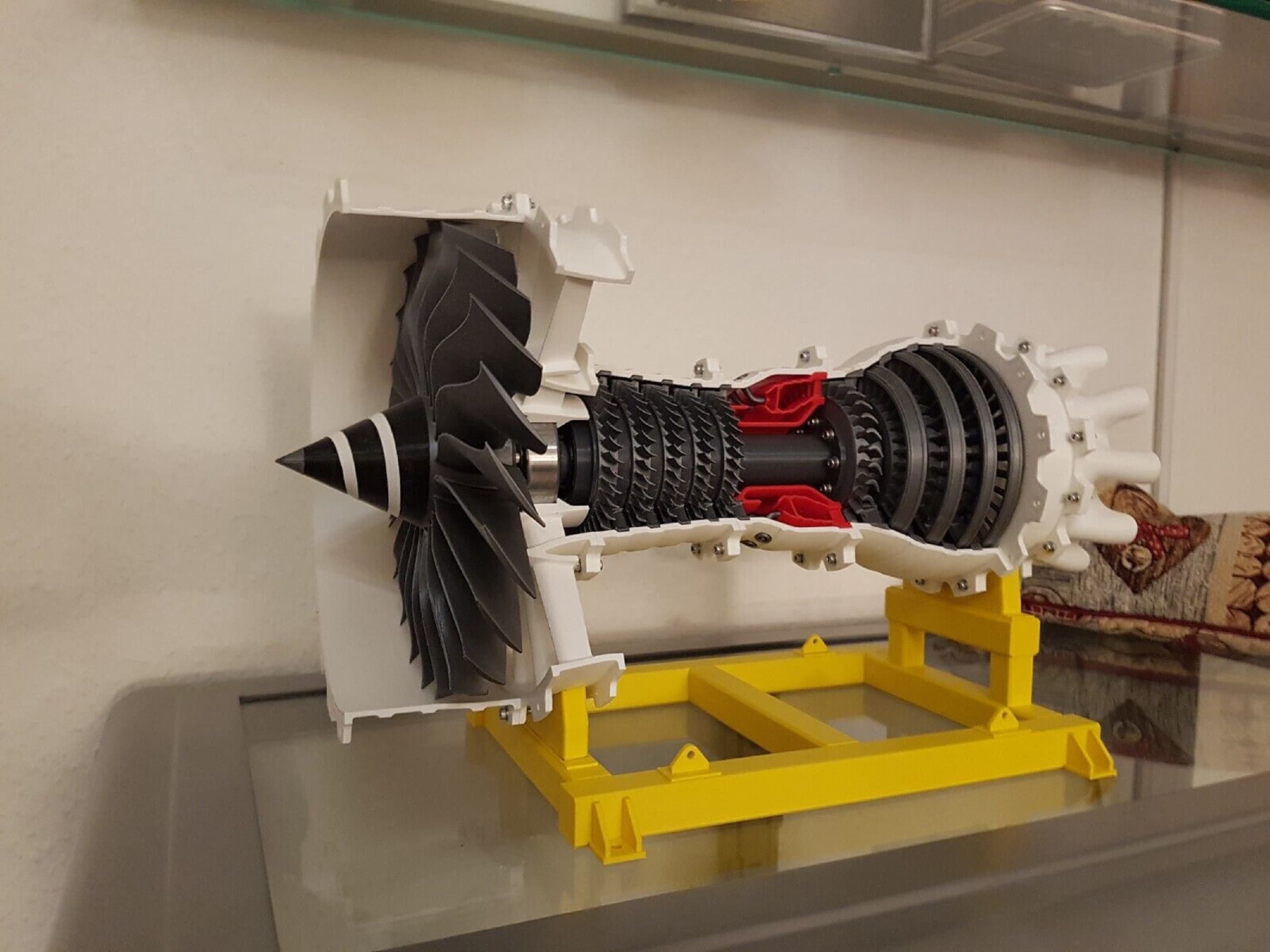 3d Printed Jet Engine, Fan Diameter 180mm - Etsy