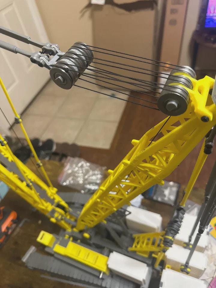 3d Printed LIEBHERR LR 13000 With Luffing Jib Lattice Boom Crawler ...
