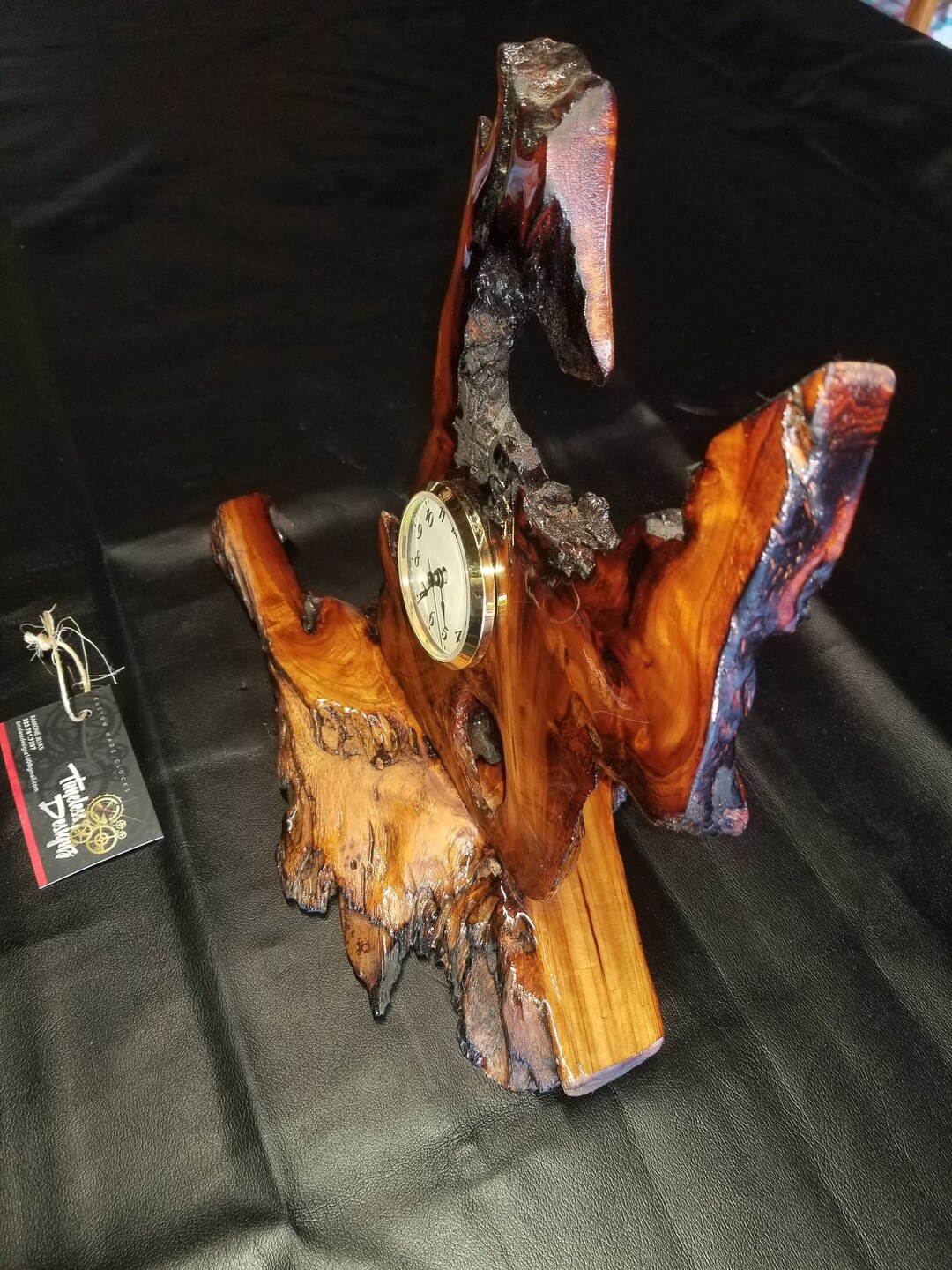 Natural Cedar Desk Clock - Etsy