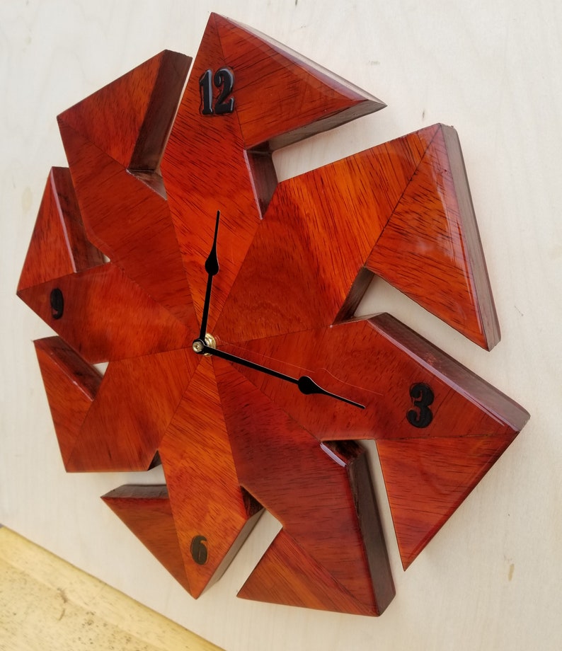 Exotic Wood Wall Clock - Etsy