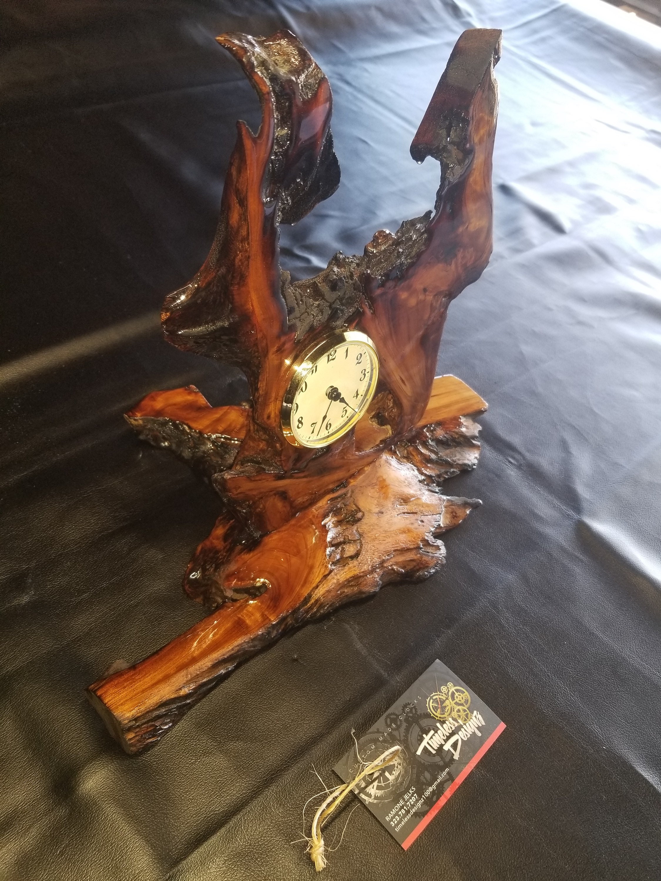 Natural Cedar Desk Clock - Etsy