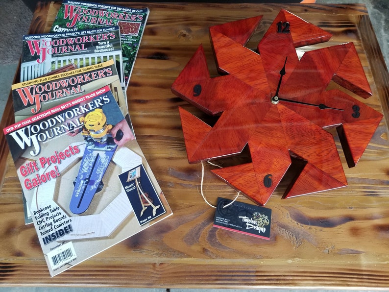 Exotic Wood Wall Clock - Etsy