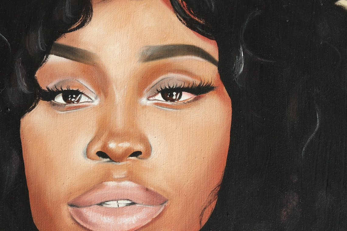 Sza Oil Painting Sza Art Sza Painting Oil Painting Black | Etsy