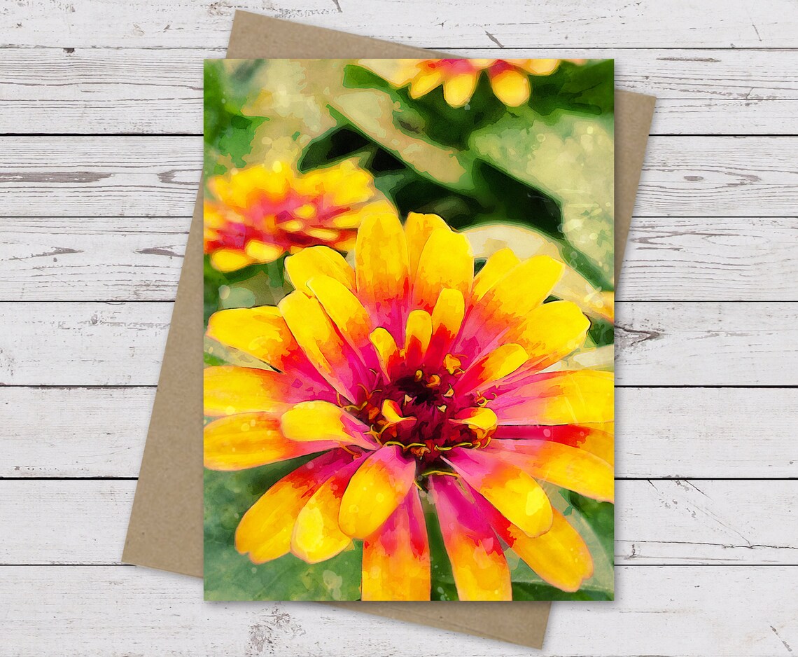 Flowers Note Card Set Folded Notecards with Envelopes | Etsy