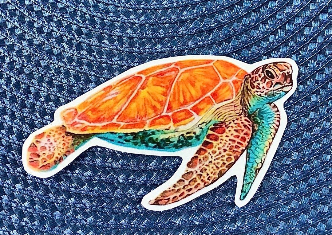 Sea Turtle Sticker - Etsy