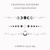 Celestial Butterfly Divider SVG, Page Divider Clipart for Cricut, Text ...