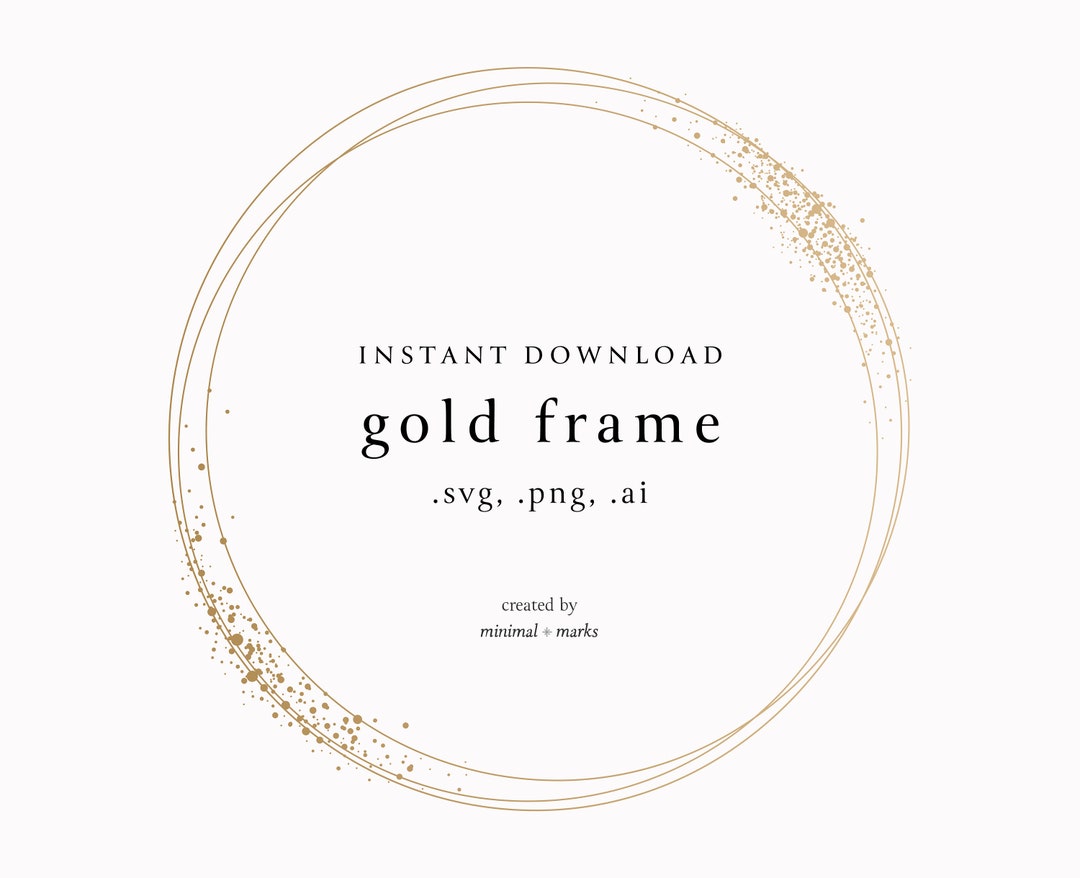 Gold Foil Wreath Metallic Frame SVG, Vinyl Cut Galaxy Stars Silhouette ...