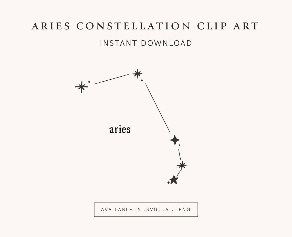 Aries Zodiac Constellation SVG Vector File for Cricut, - Etsy