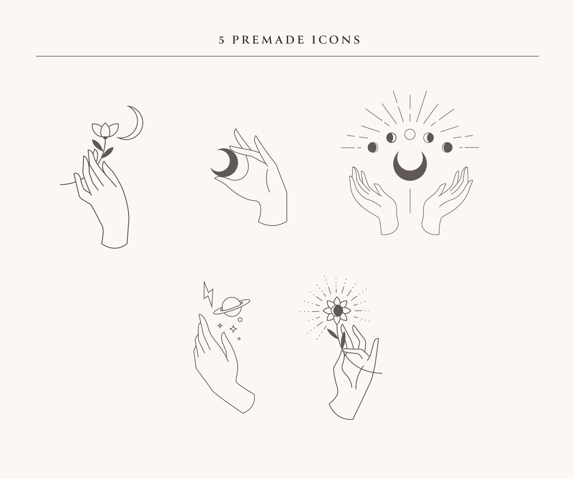 Celestial Vector Icons Digital Download Cricut Illustrator - Etsy