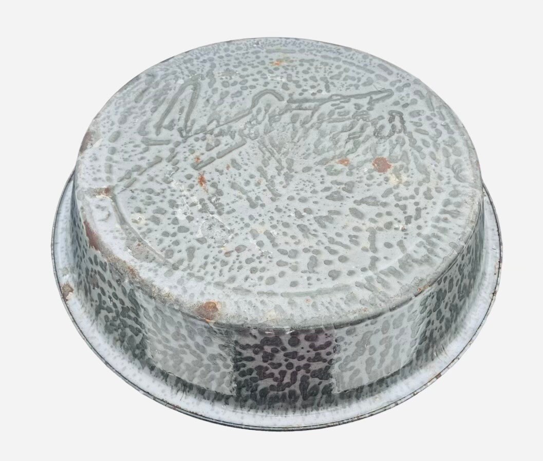 Graniteware Wash Basin Gray Enamelware 14.5" Bowl Farmhouse Rustic ...