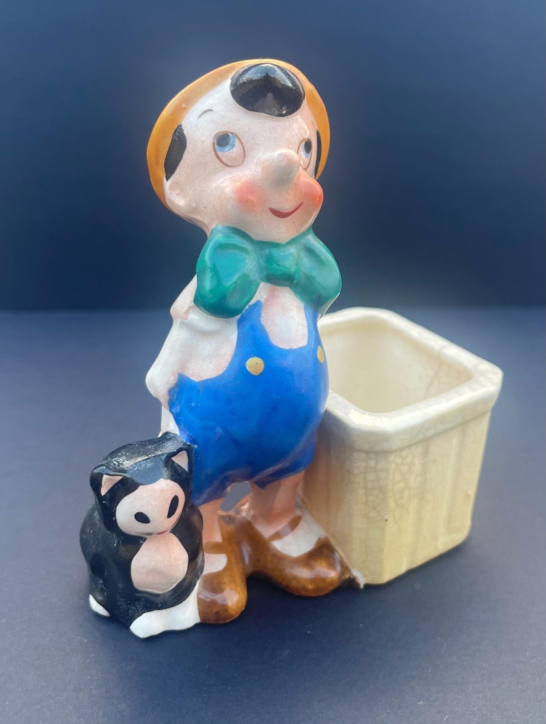 Vintage Disney Pinocchio Figaro Cat Toothpick Holder Japan - Etsy