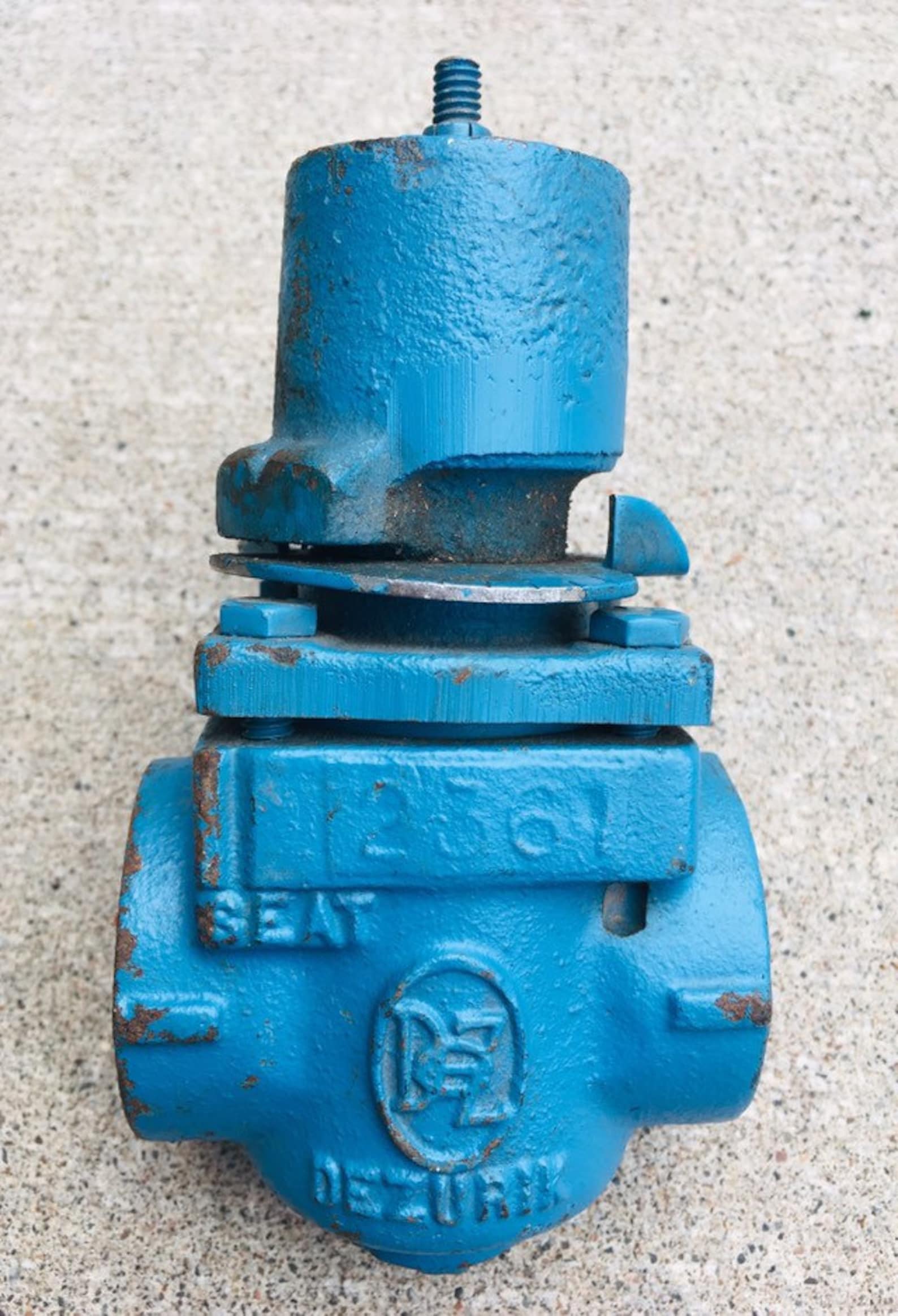 Dezurik Valve Metal Turquoise Blue Industrial Steampunk Pipes | Etsy