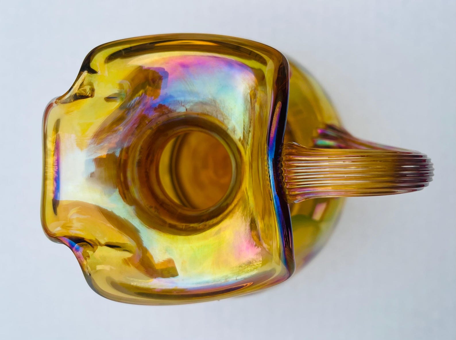 Fenton Art Glass Pitcher Golden Tulip Autumn Gold 3265 A9 Vintage 2005 ...