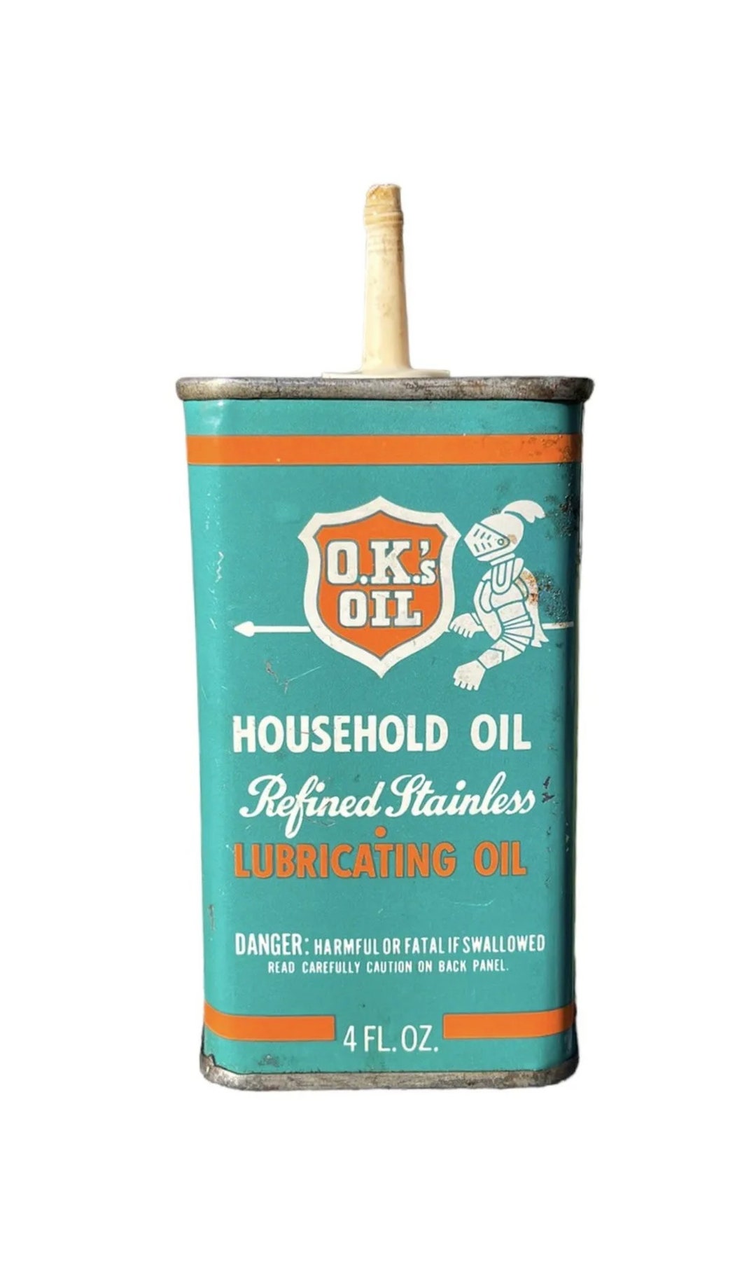 Oks Oiler Tin Household Oil 4 Oz Handy Knight Sewing - Etsy